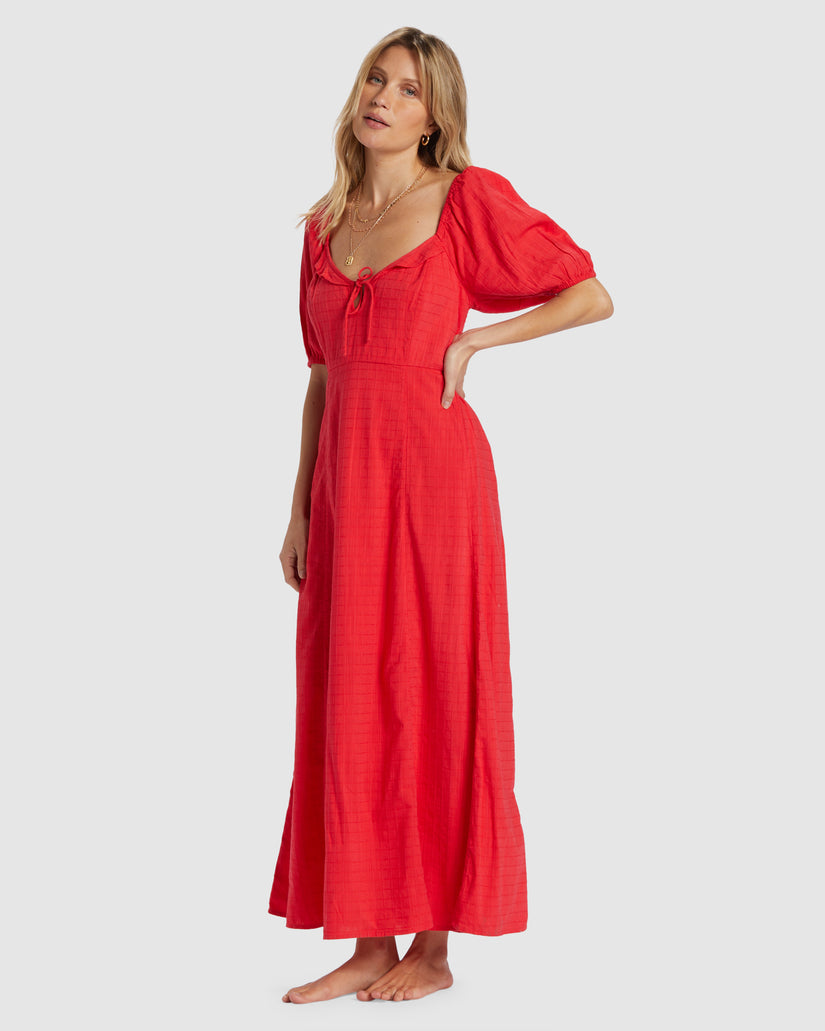 Womens Burning Love Maxi Dress - FIESTA RED | Billabong AU