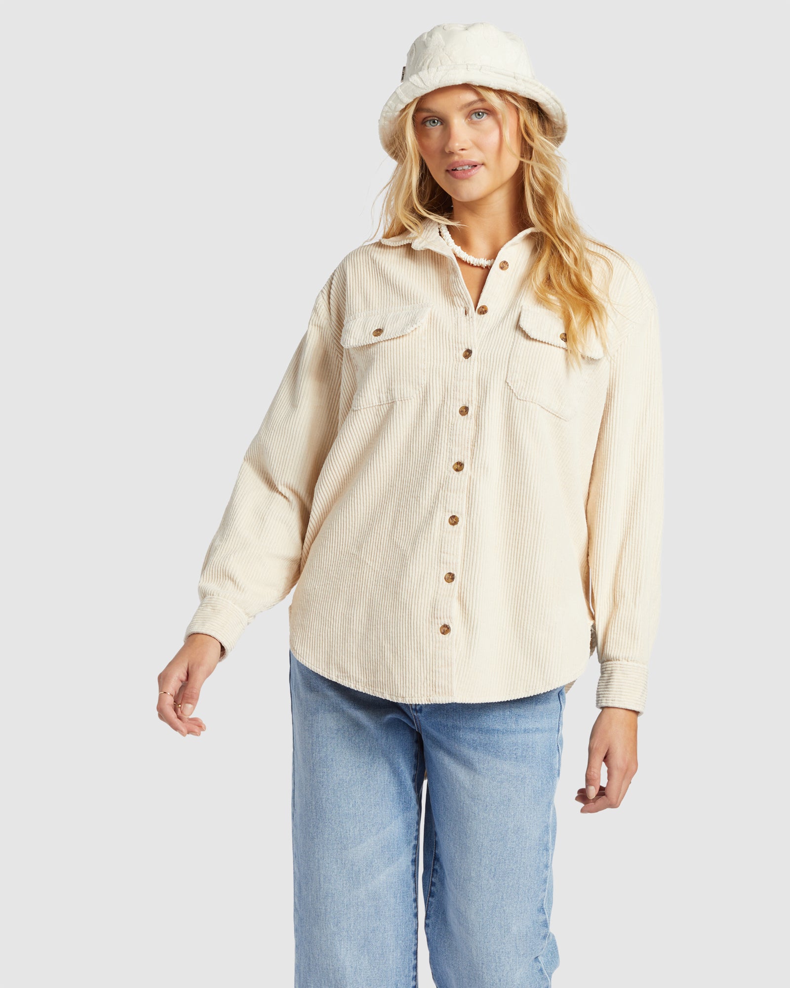 Womens So Stoked Long Sleeve Shirt - WHITECAP | Billabong AU